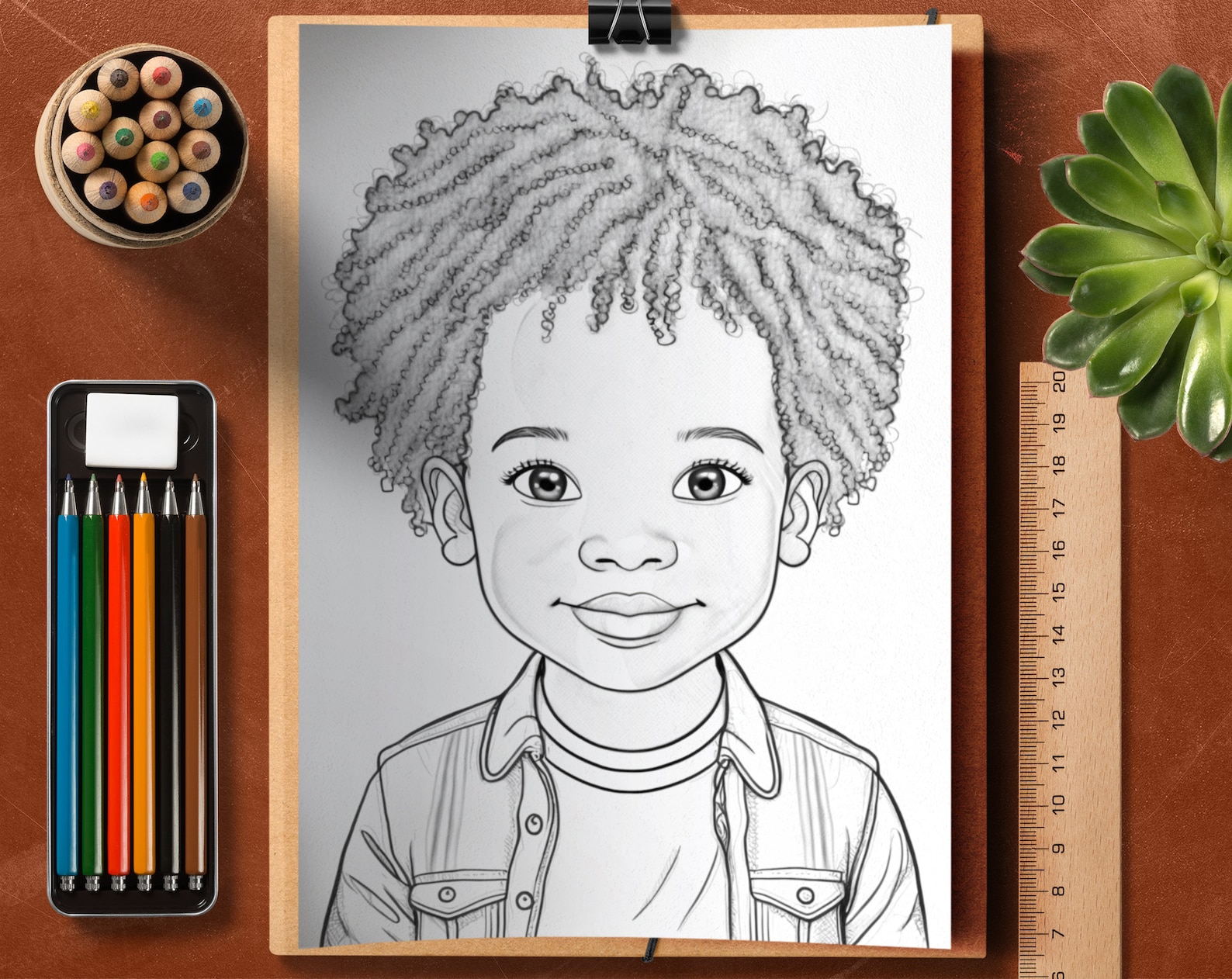 41 Afro Little Boys Digital Coloring Book, Beautiful African American ...