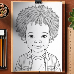 41 Afro Little Boys Digital Coloring Book, Beautiful African American ...