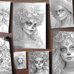 47 La Catrina Digital Coloring Book, Day of the Dead Coloring Pages ...
