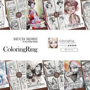 31 Cute Chibi Boys Digital Coloring Book Part -2, Chibi Characters ...