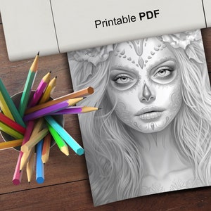 47 La Catrina Digital Coloring Book, Day of the Dead Coloring Pages ...