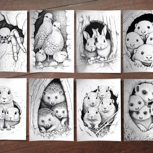 54 Cozy Hole (part-1) Digital Coloring Book, Bird's Nest Coloring Pages ...