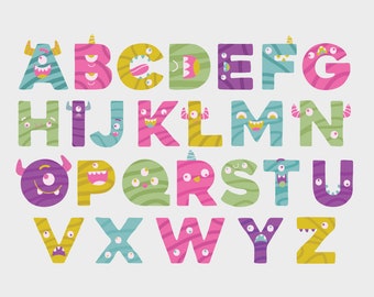 Monster Letters | Etsy