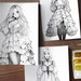60 Girls in Gothic Style Digital Coloring Book, Fashion Model Gothic ...