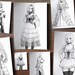 60 Girls in Gothic Style Digital Coloring Book, Fashion Model Gothic ...