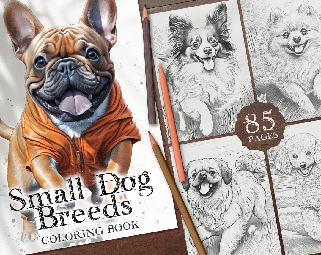 85 Small Dog Breeds Digital Coloring Book, Shih Tzu, Chihuahua ...