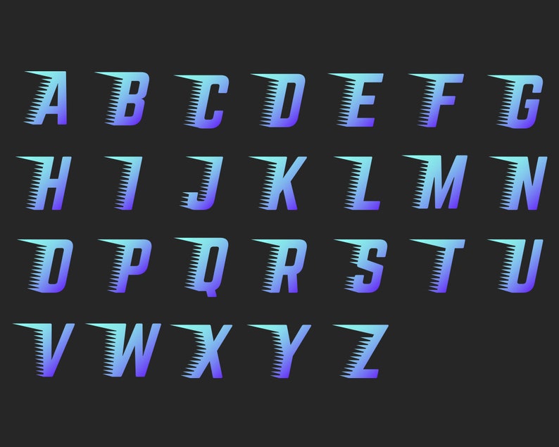 Speed Font SVG Speed ABC Speed Alphabet Speed Letters | Etsy