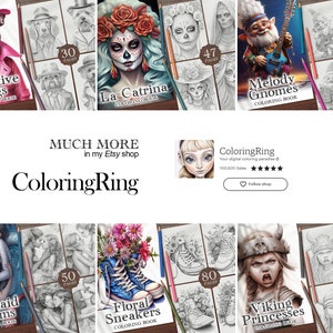 47 La Catrina Digital Coloring Book, Day of the Dead Coloring Pages ...