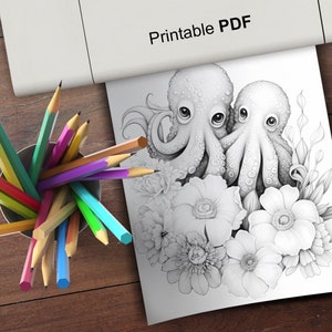 37 Animals Couple Digital Coloring Book (part-1), Animal Friends ...