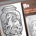 44 Time Capsule Digital Coloring Book, Beautiful Life in Glass Jar ...