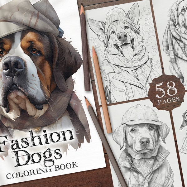 Dog Clothes Coloring - Etsy