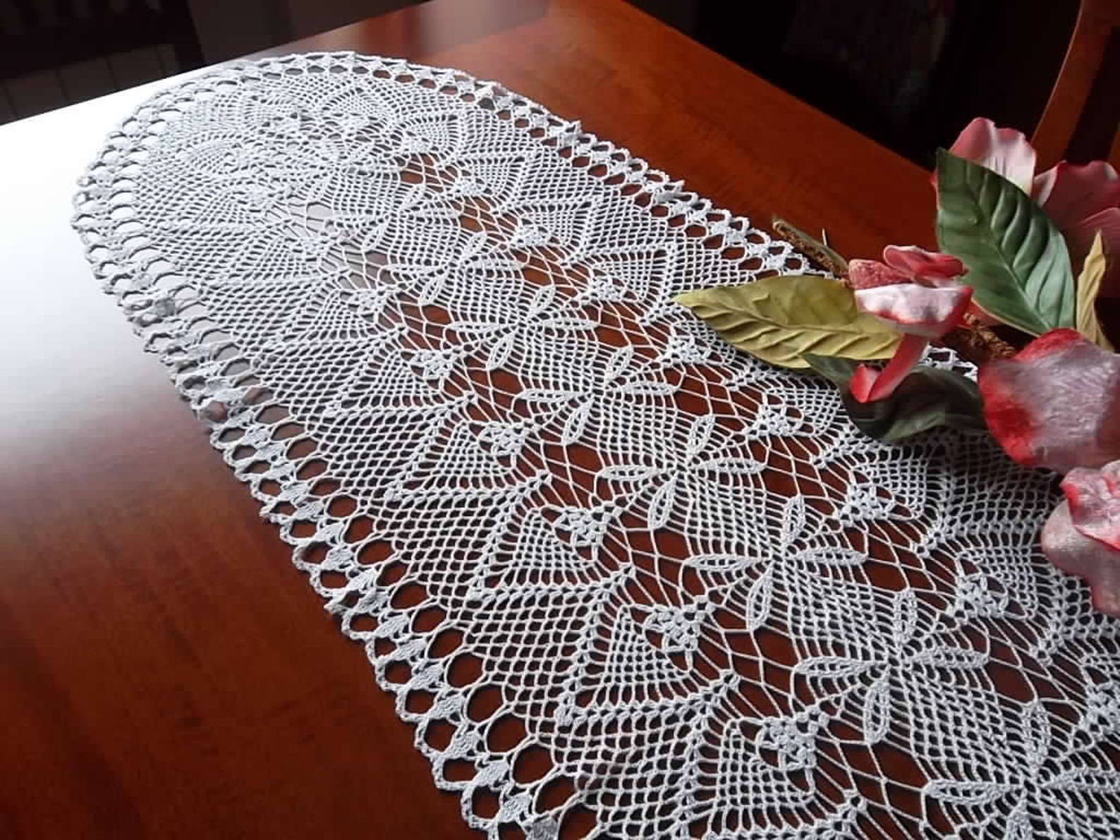 Large Crochet Lace Table Runner Most Beautiful Placemat Fall - Etsy