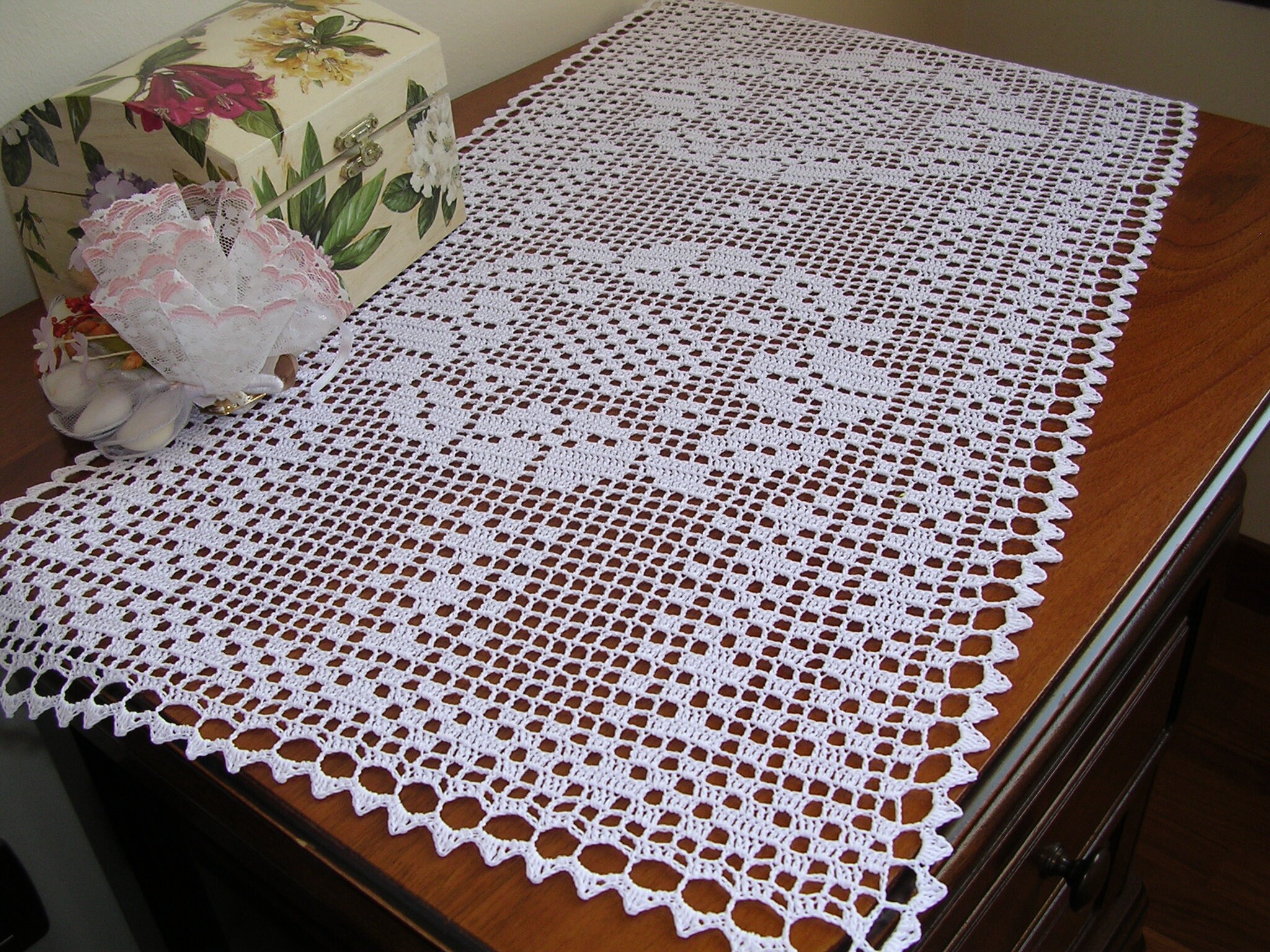 Filet Runner Patterns PDF, Crochet Doily Pattern, 30'' Download Diagram ...