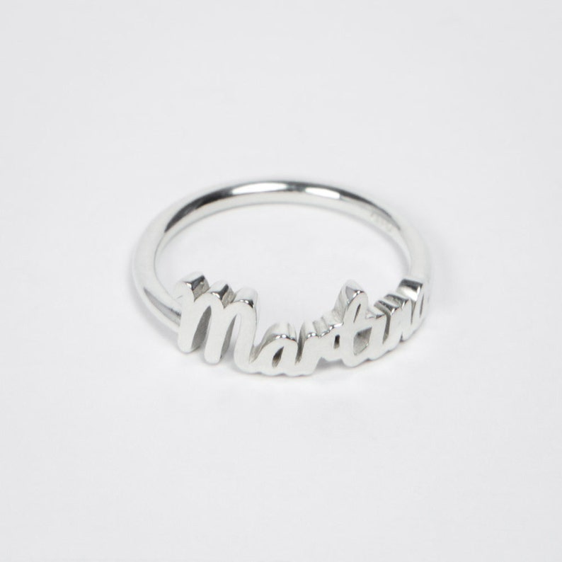 Custom Half Circle Text Ring Customizable Text Letters - Etsy