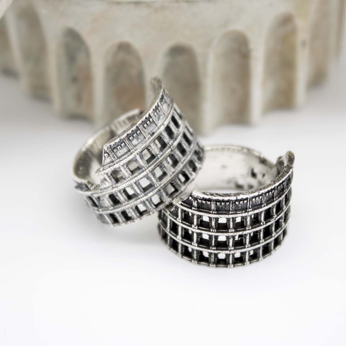 Colosseum Ring Sterling Silver - Etsy UK