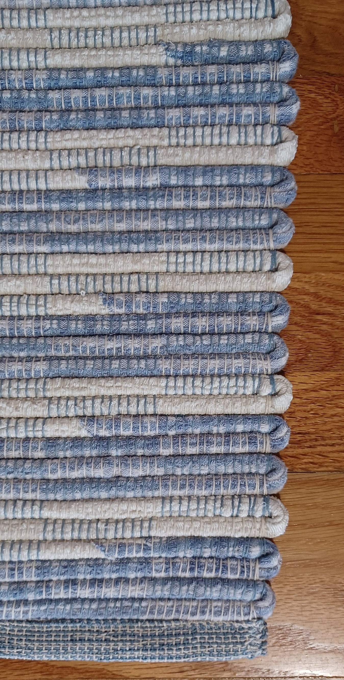 Light Blue and White Stripes Woven Rug - Etsy