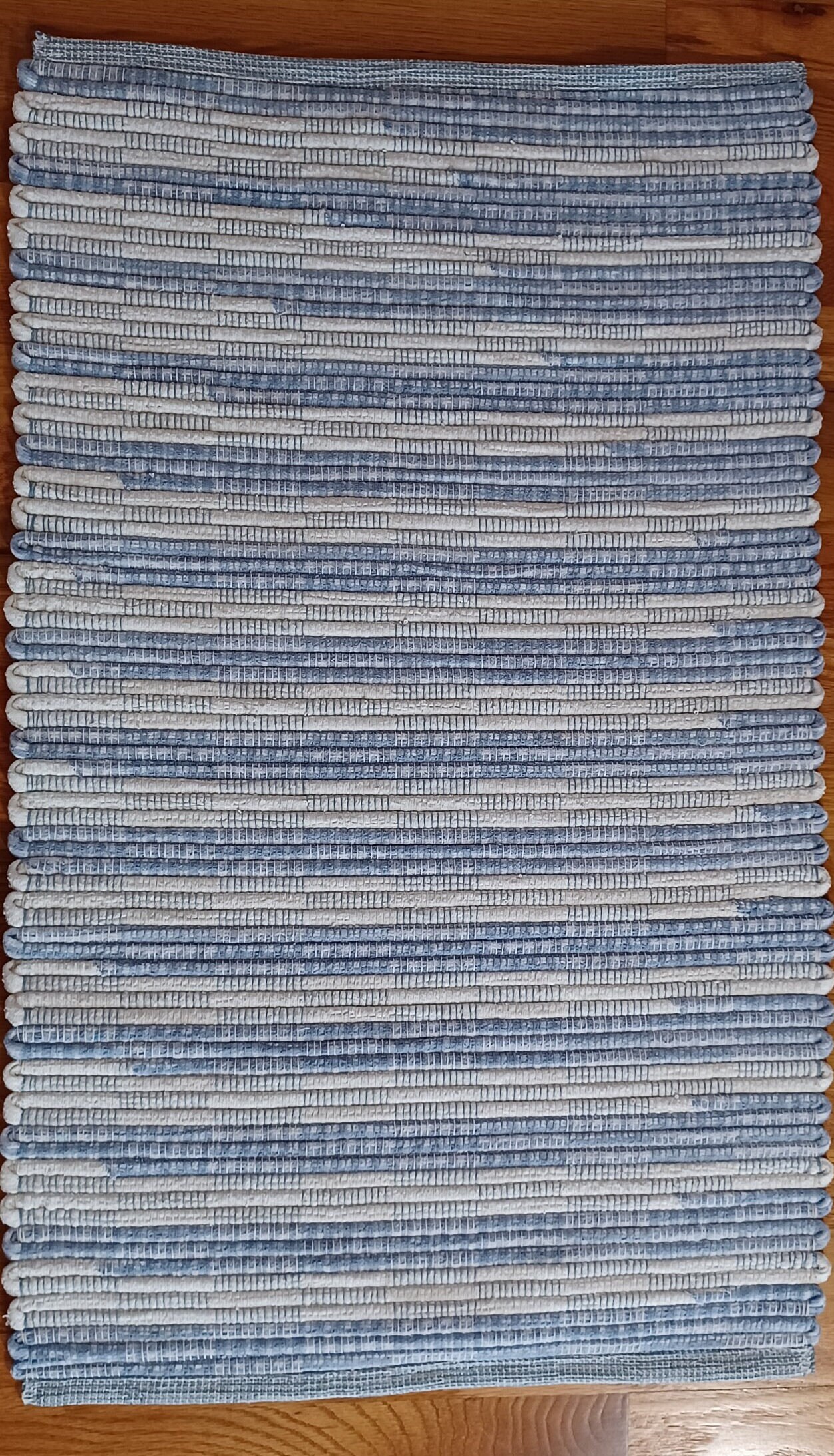 Light Blue and White Stripes Woven Rug - Etsy