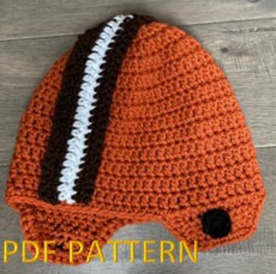 CROCHET PATTERN Brown's Helmet Hat - Etsy