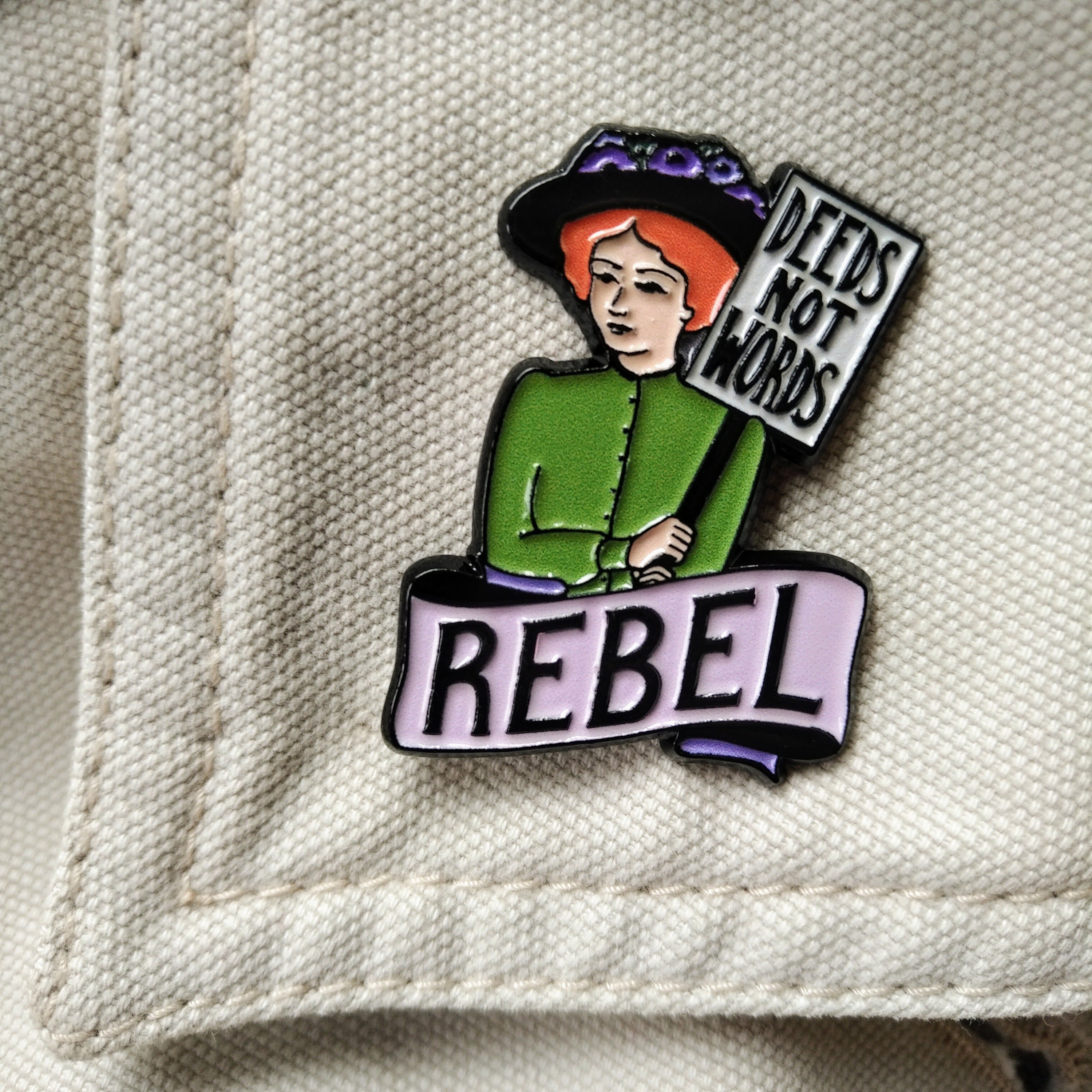 Rebel Suffragette Enamel Pin - Etsy