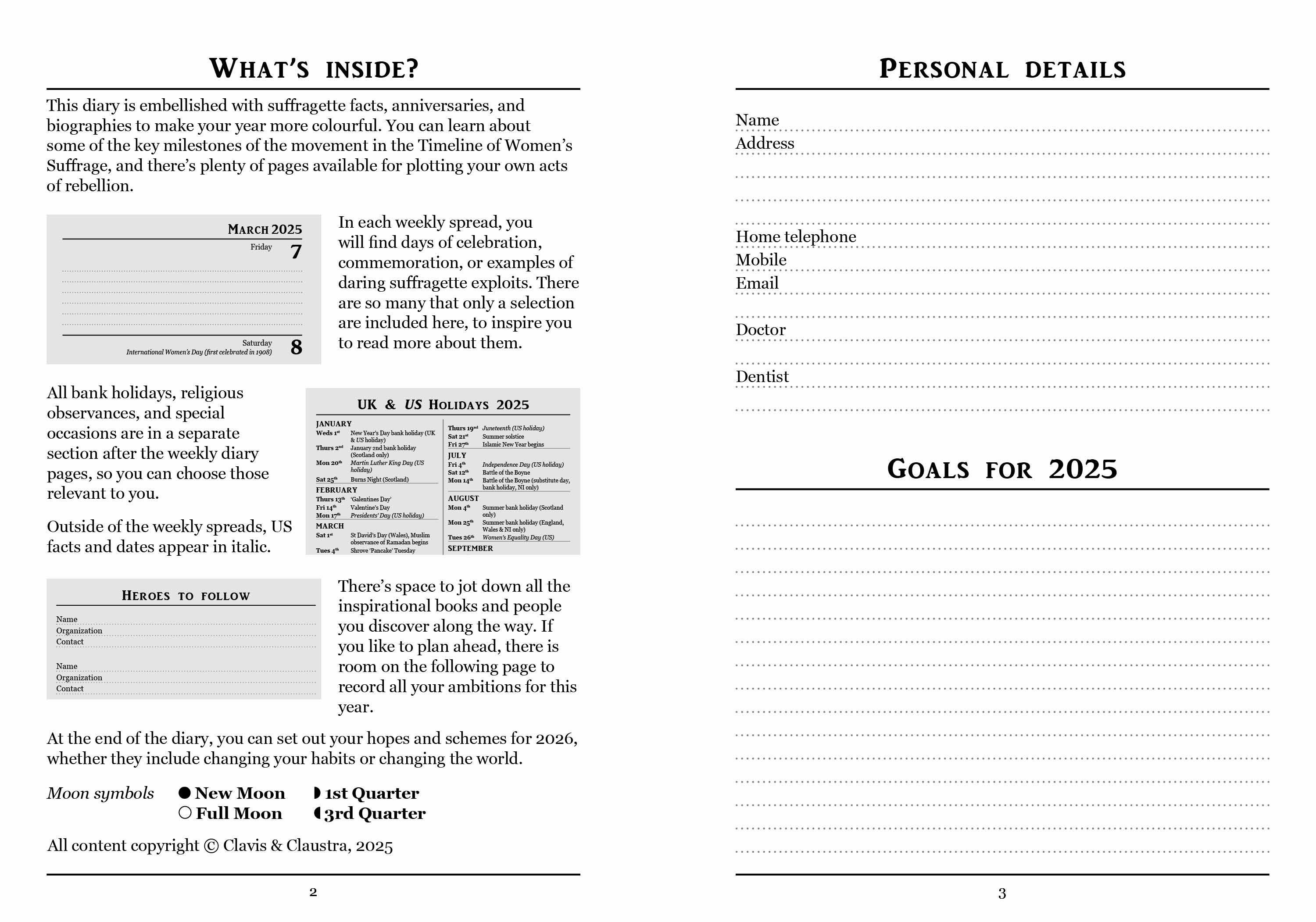 Suffragette Diary 2025 - Etsy