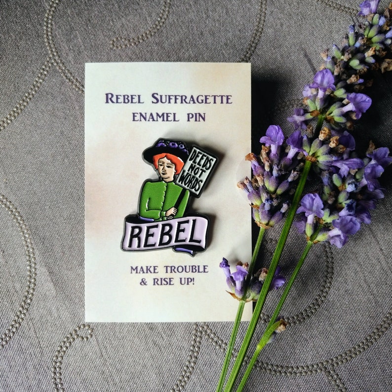 Rebel Suffragette Enamel Pin - Etsy