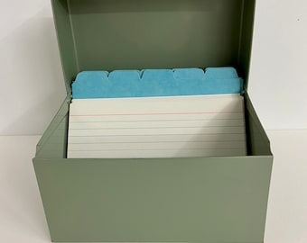 Index Card Box - Etsy
