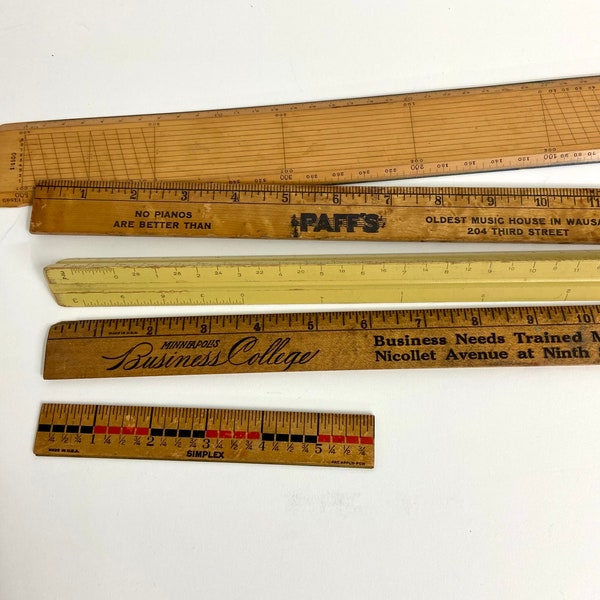 Vintage Wooden Ruler - Etsy