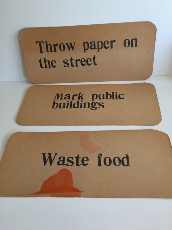 Vintage School Sentence Cards | Etsy