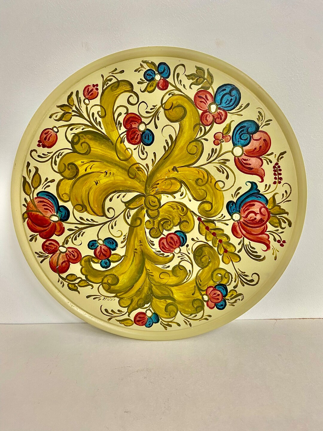 Vintage Rosemal Painting/vintage Painting/ Vintage Craft Art/ - Etsy