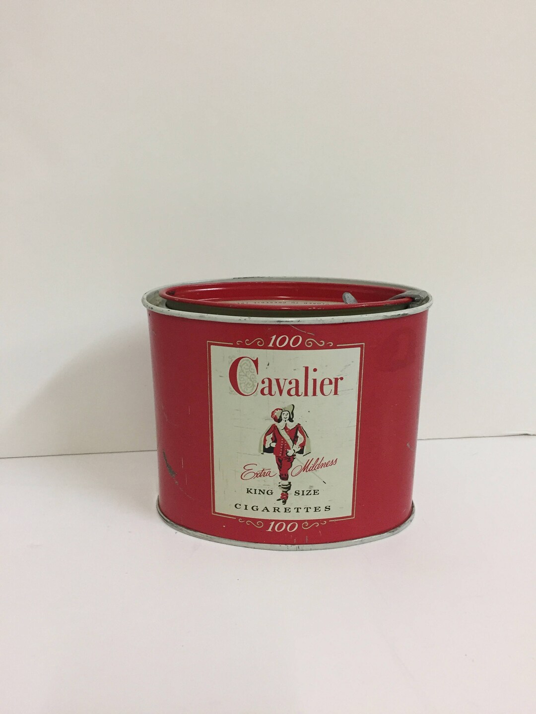 Cavalier Cigarette Tin/vintage Cigarette Tin/ Vintage Cavalier ...