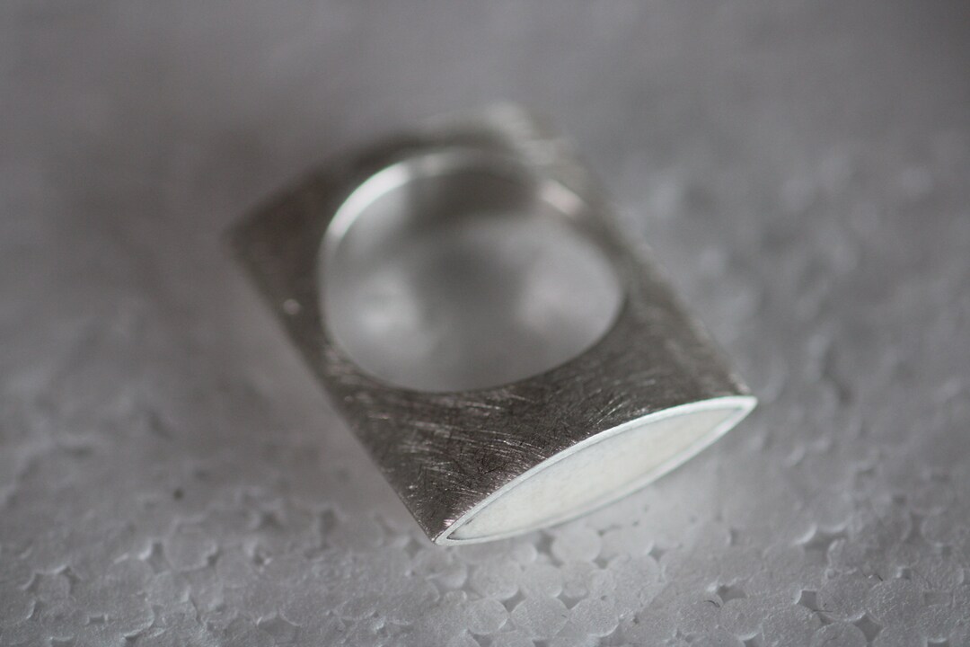 Unique Navettering in Silver With Solid Bone Inlay by Frank Schwope ...