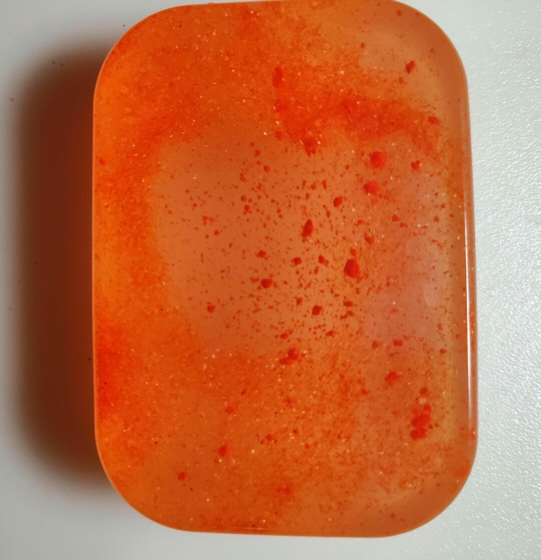 COCONUT VANILLA 3oz. Curve Rectangle Soap/body Bars With Orange Glitter ...