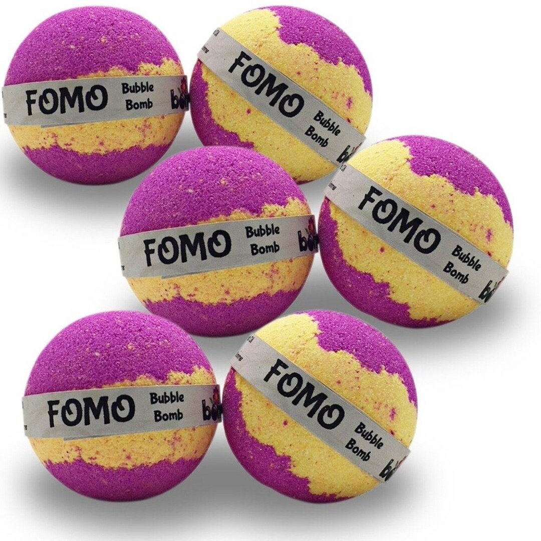 FOMO Bubble Bath Bomb Gift Set of 6 Thick Luscious Bubbles That Last ...
