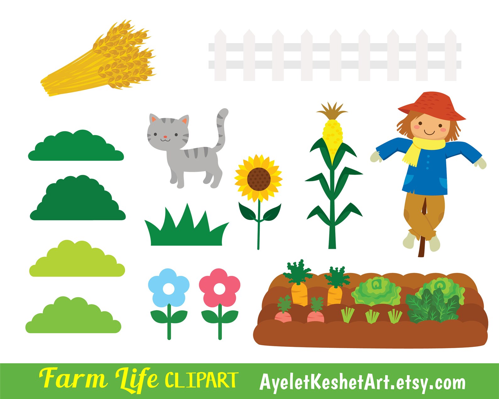 Big Farm Clipart Bundle. Farm Animals Farm Life and Farm - Etsy Israel