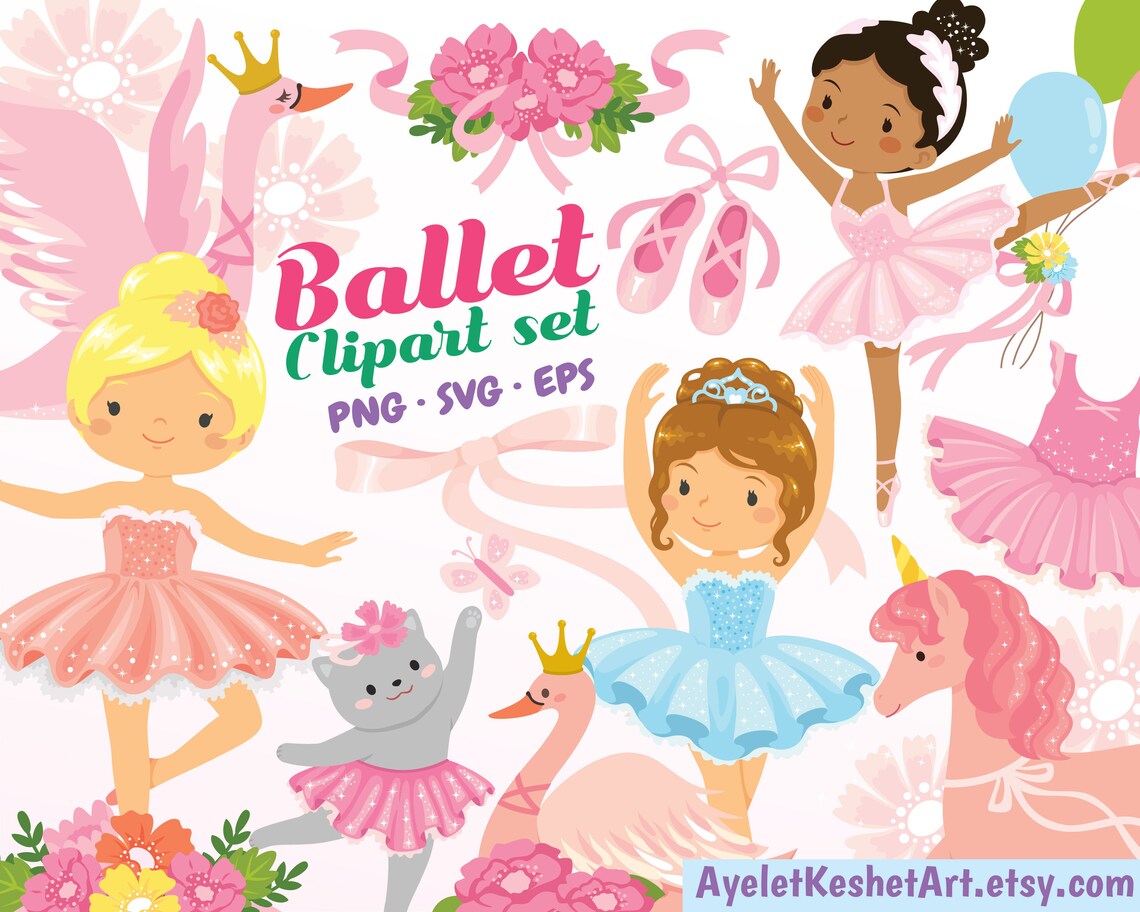 Ballerina Clipart Set. Ballet Dancers (boys and Girls) With Lots of ...