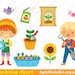 Gardening Clipart Set – Vegetable Garden, Tools & Kids Gardening (PNG ...
