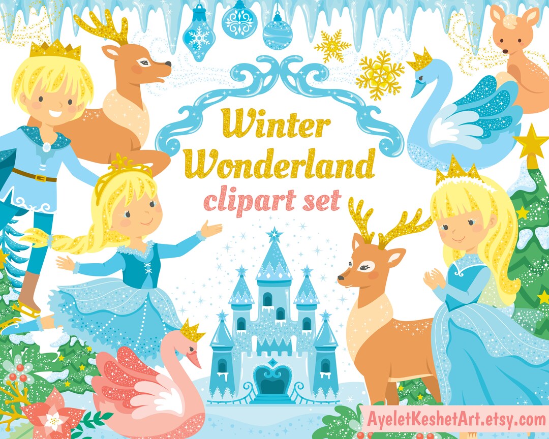Winter Wonderland Clipart. Ice Princess, Ice Castle, Winter Animals and ...