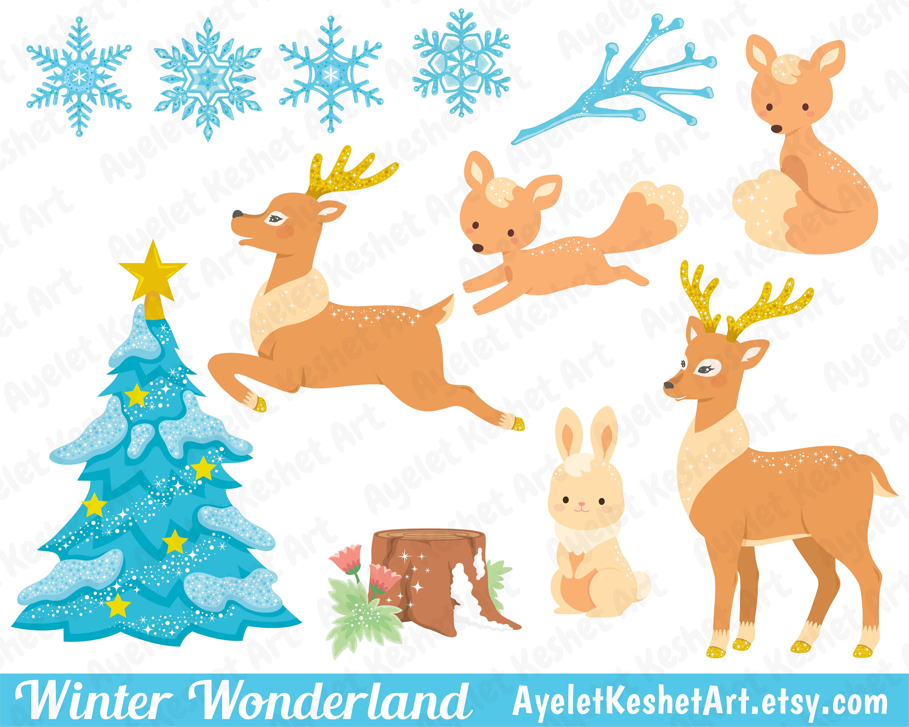 Winter Wonderland Clipart. Ice Princess Ice Castle Winter - Etsy