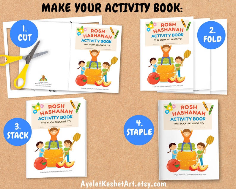 Printable Rosh Hashanah Activity Book for Kids. Activity - Etsy