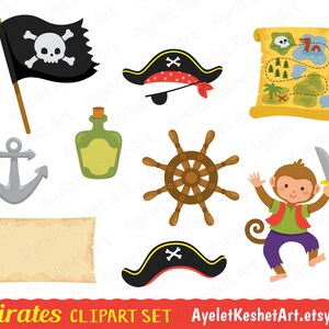 Pirate Clipart Bundle. Big Collection of Cute Pirates SVG, PNG and EPS ...