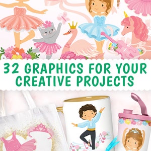 Ballerina Clipart Set. Ballet Dancers (boys and Girls) With Lots of ...