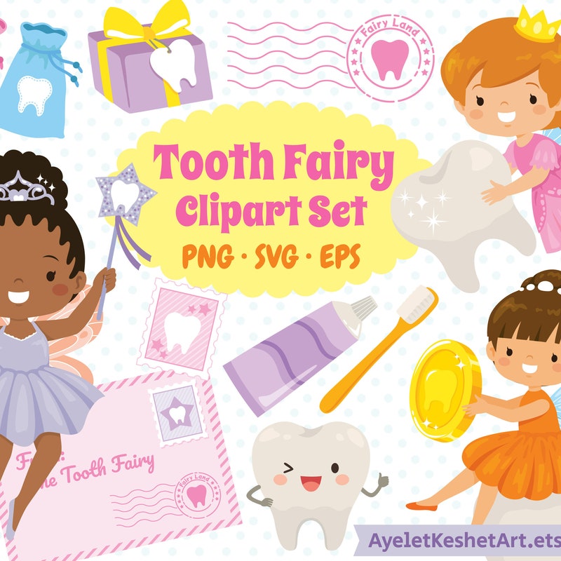 Cute Tooth Clipart - Etsy