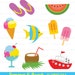 Summer Clipart Set. Cute Beach Clipart Bundle for Personal & - Etsy Israel
