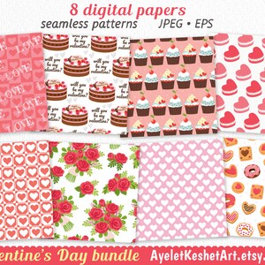 Valentines Day Clipart Bundle. Cute Valentines Clipart and and Digital ...