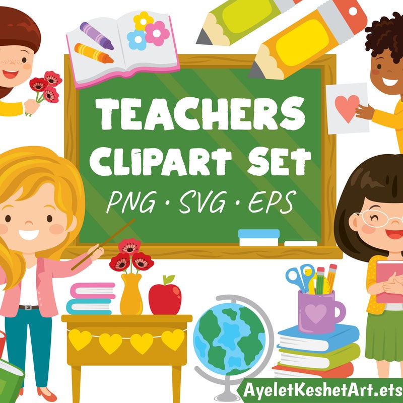 Teacher Clipart - Etsy