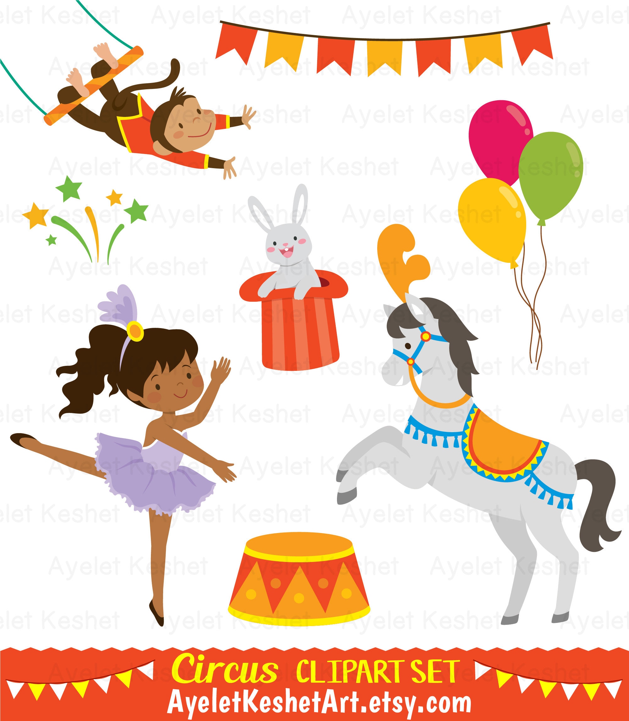 Etsy Circus Clipart For Kids