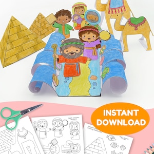 Passover Craft: Make the Crossing of the Red Sea From Paper! Printable ...