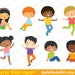 Diverse Kids Clipart. Multi Ethnic Children (white, Asian and Black ...
