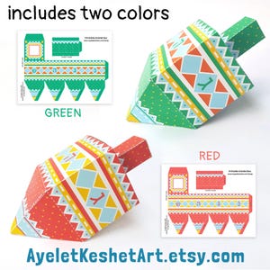 Printable Dreidel Box Template to Make a DIY Favor Box for Hanukkah ...