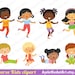 Diverse Kids Clipart. Multi Ethnic Children (white, Asian and Black ...